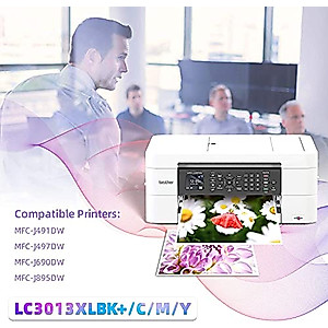 LC3013 Ink Cartridge Replacement for Brother LC3013XL LC 3013XL3 Color Pack LC3013C,LC3013M,LC3013Y Ink Cartridges for use with Brother MFC-J491DW, MFC-J497DW, MFC-J690DW, MFC-J895DW Printer