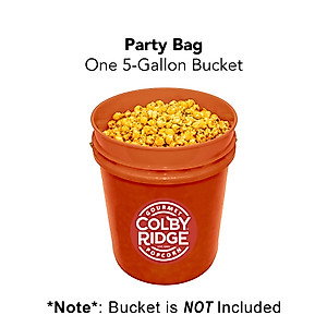 Colby Ridge Gourmet Craft Popped Gluten Free Popcorn Bulk Sized Large Gift Party Bags (Bulk 5 Gal. 80 Cups) (Fluffy White)