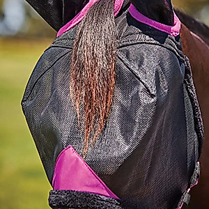 WeatherBeeta ComFiTec Deluxe Durable Mesh Mask with Ears, Grey/Purple, Cob