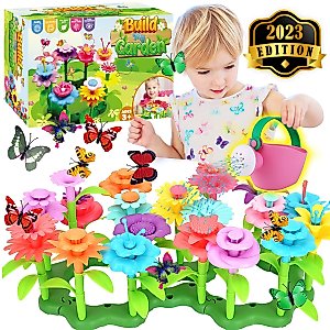 Innorock Flower Garden Building Toys for Girls - Flower Stacking Toys for Toddlers, STEM Toys, School Educational Activity, Kids Crafts, Birthday Gifts for Girls 3 4 5 6 7 8 Year Old Girl Gift