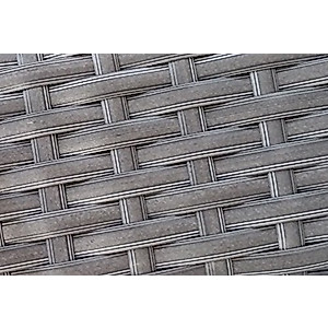 Ohana Collection 7-Piece Outdoor Patio Furniture Sectional Conversation Set, Gray Wicker with Gray Cushions - No Assembly with Free Patio Cover