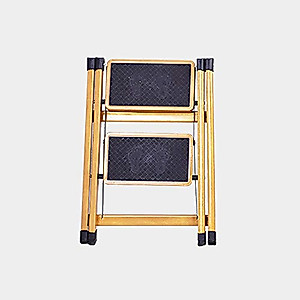PENGJIE Folding Ladder Step Stool Ladder Stool 2 Step Folding Heavy Duty Steel Portable Anti Slip Mat Tread Compact 150 Kg Capacity