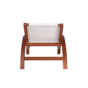 Island Umbrella NU6901 Island Retreat Bentwood Breeze Luxury Lounger with Wood Frame, Champagne