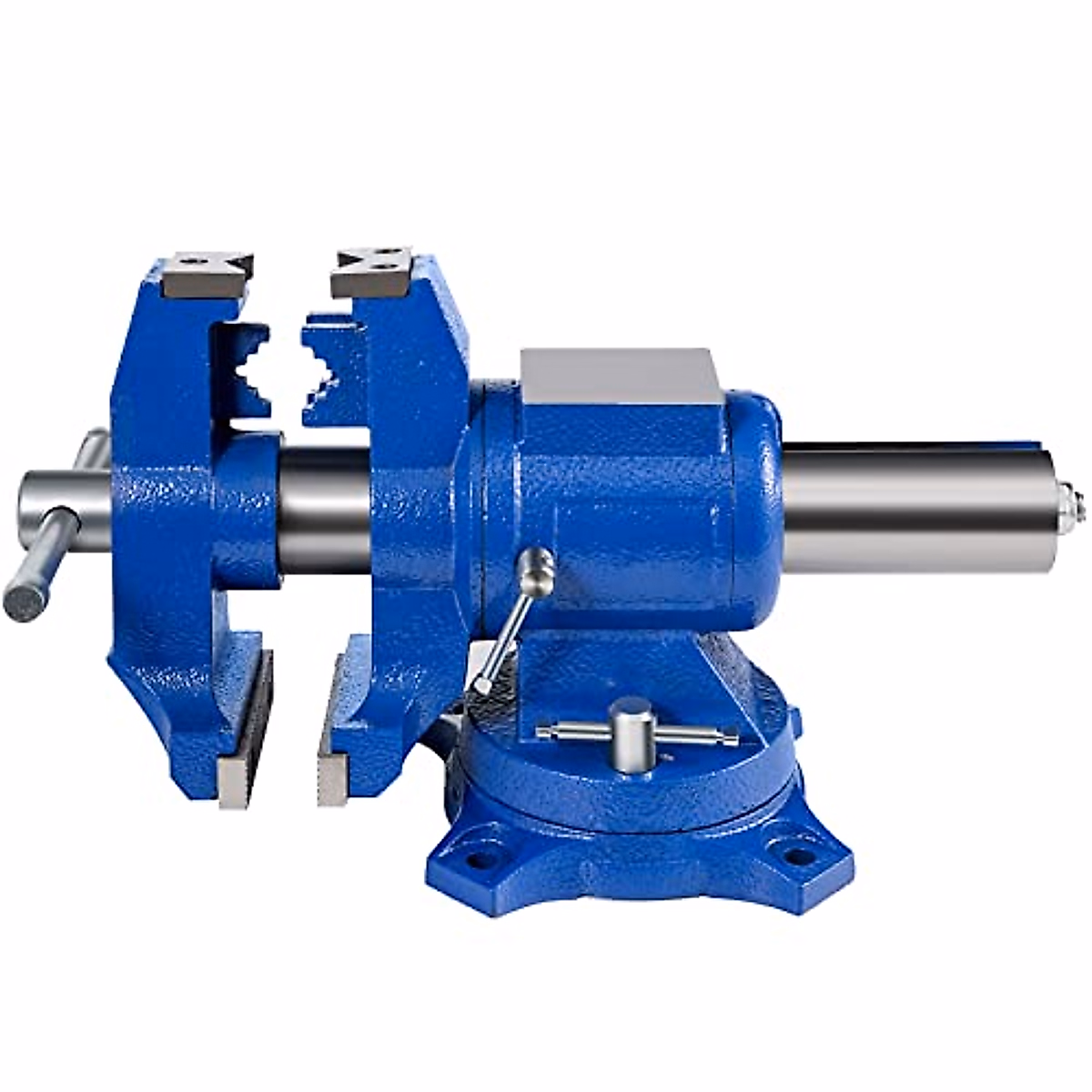 BestEquip 4" Heavy Duty Bench Vise , Double Swivel Rotating Vise Head/Body Rotates 360° ,Pipe Vise Bench Vices 15Kn Clamping Force,for Clamping Fixing Equipment Home or Industrial Use