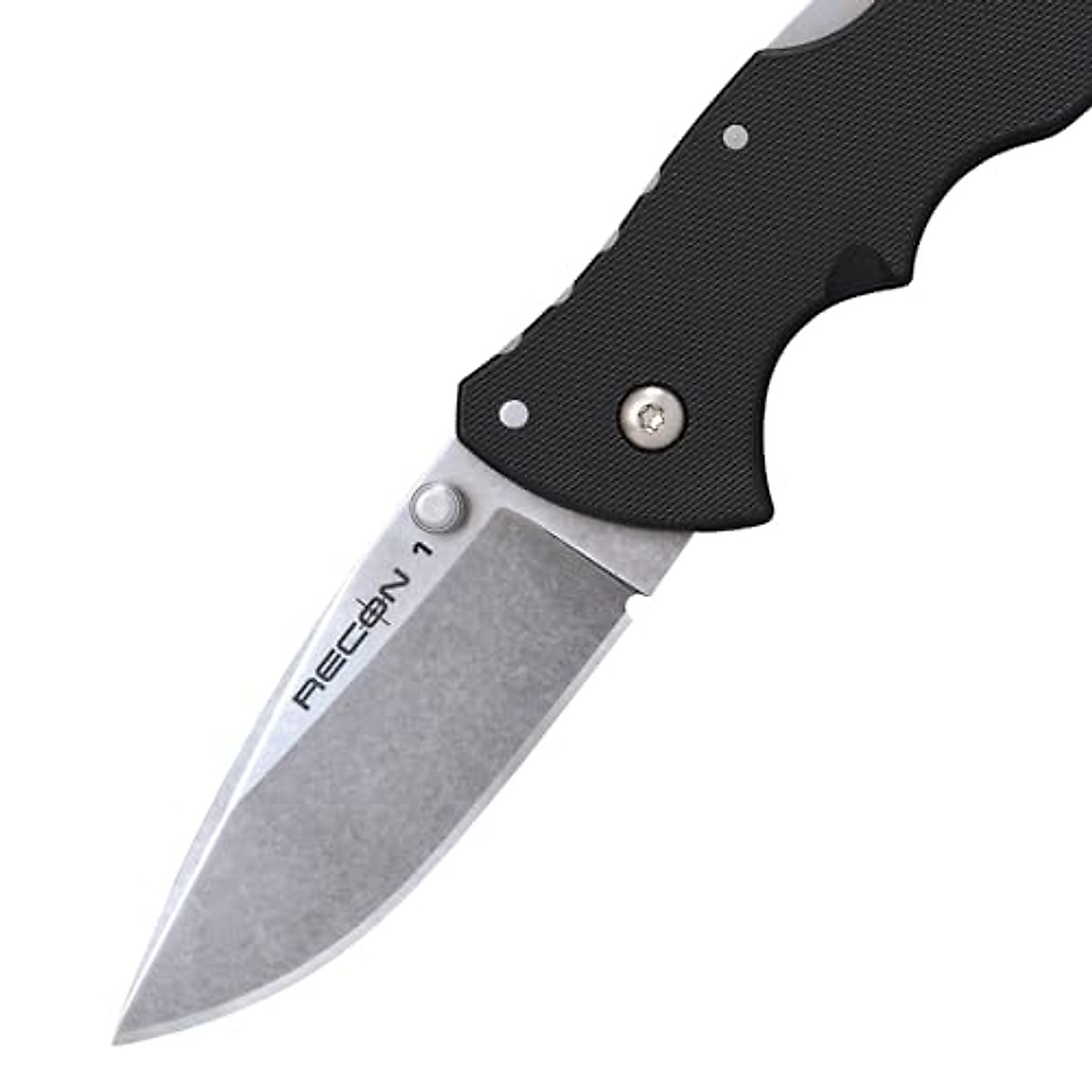 Cold Steel Mini Recon 1 3" AUS10A Spear Point Blade 4" GFN Handle Folding Knife w/Tri-Ad Lock, Ambidextrous Pocket/Belt Clip