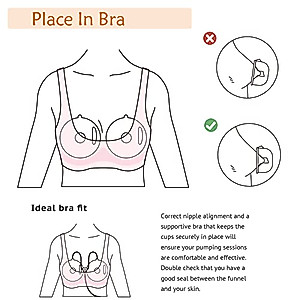 Bwcece Wearable Silicone Milk Collection Cups,Closed System Breast Milk Collection Cups,BreastMilk Collector Cup,Pump On The Go-24mm(2PCS)