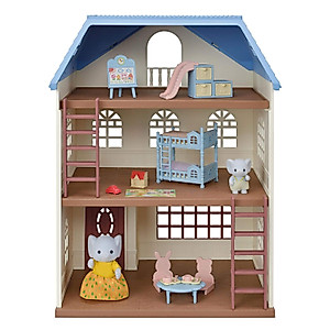 Calico Critters Sky Blue Terrace Gift Set, Dollhouse Playset with Figures, Furniture and Accessories