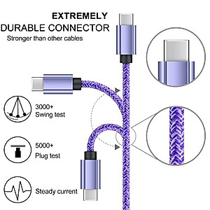 Android Charging Cable Samsung Phone Charger Fast Charging Cord USB Type C Cable Charger Fast Charge 6FT for Samsung Galaxy S23 Ultra/S22 /S21/S10/S9/A14/A13 5G/A03s/A01/A11/A12/A20/A23/A50/A51/A52