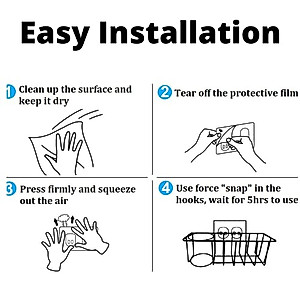 Adhesive Kitchen Sink Caddy, Sponge Holder Sink Organizer With Suction Tape Stainless Steel Rustproof Sponge Holder For Kitchen Sink Dish Scrub Holder Organizer Sponge Caddy Holder – Silver