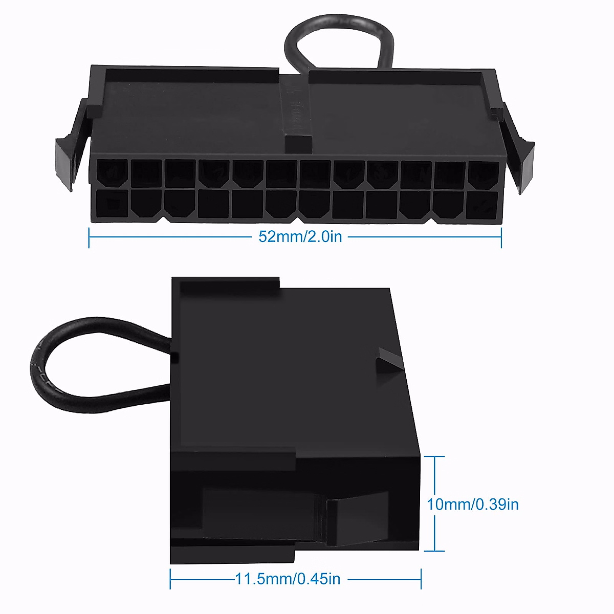 3pcs 24-Pin ATX Power Supply Jumper Bridge Connector PSU Tester
