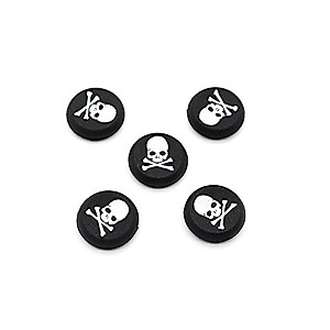 Thumbstick Thumb Grip Stick Silicone Cap Cover Joystick Grips for PS4 PS3 PS2 PS4 Pro Slim Xbox One Xbox One Slim Xbox One Elite Xbox 360 Controller White Skull Color