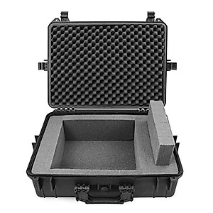 CASEMATIX Waterproof Projector Case Hard Shell Projector Bag Compatible with Epson Home Cinema 2100, 2150 & Select PowerLite Projectors with Foam Interior, Padlock Rings and Folding Handle, Case Only