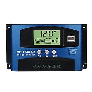 noband 100A MPPT Solar Panel Regulator Charge Controller 12V/24V Auto Focus Tracking with Dual USB Port LCD Display for Lead Acid Batteries (one Size)