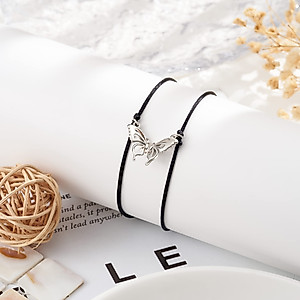 Tarsus Best Friend Bracelets 2 Matching Friendship Bracelets for BFF Butterfly Bracelet Gifts for Women Girls