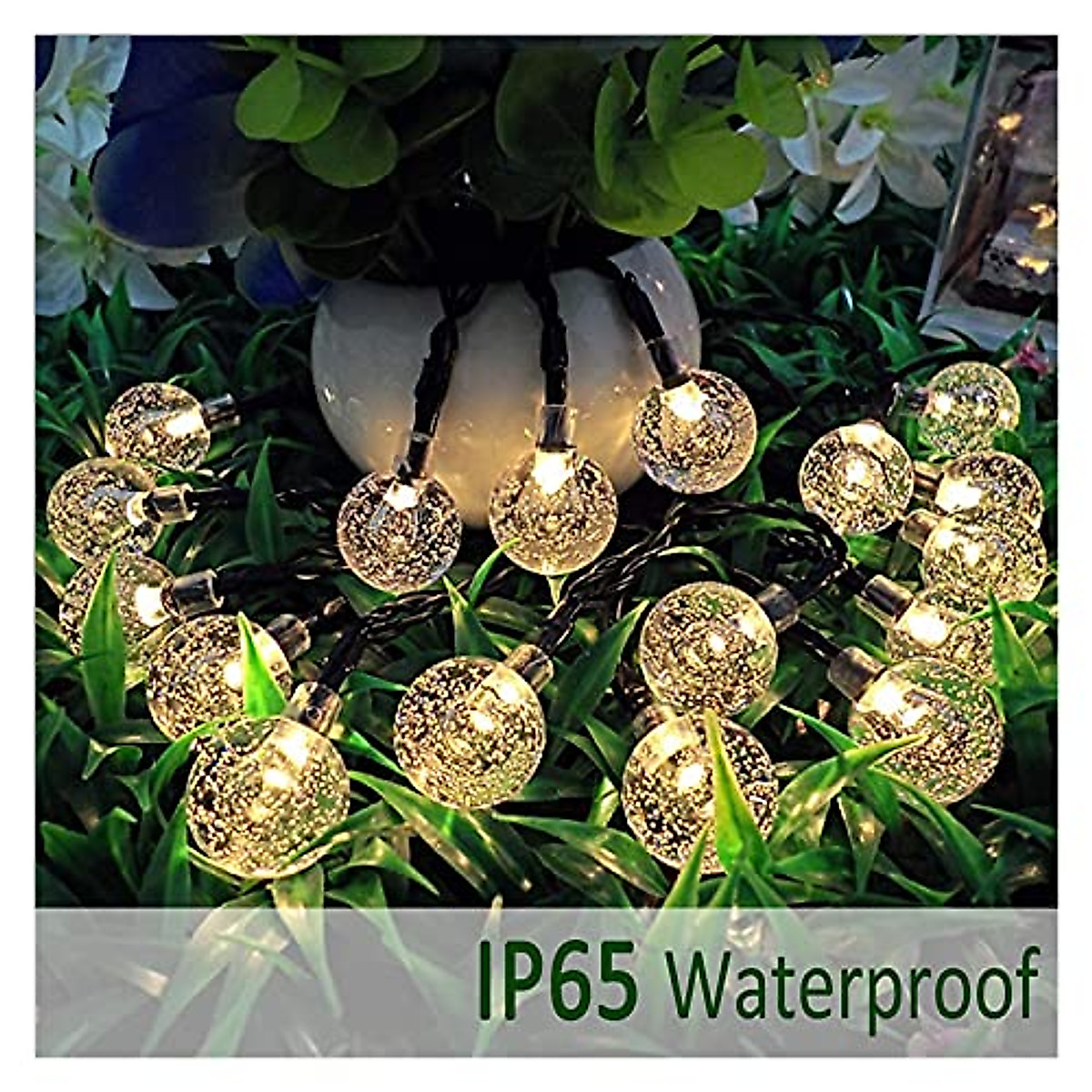 Xiaobei Solar Lights Outdoor Garden, Crystal Ball Solar Lights, Outdoor Decoration Garland Lights, Suitable for Home Garden Decoration, Party Wedding Christmas Decoration