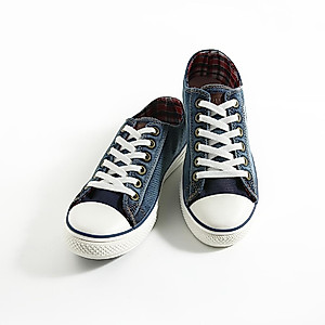 VSUDO 47" Flat White Shoe Laces for Sneakers, White Shoelaces for Sneakers, White Shoe Strings for Sneakers, White Replacements Sneakers Shoe Laces for Women or Men (1 Pair-White-120CM)