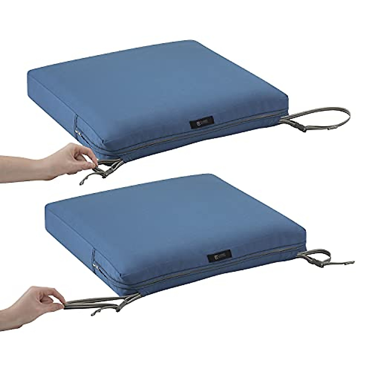 Classic Accessories Ravenna Water-Resistant 72 x 21 x 3 Inch Patio Chaise Lounge Cushion, Empire Blue, Outdoor Seat Cushion