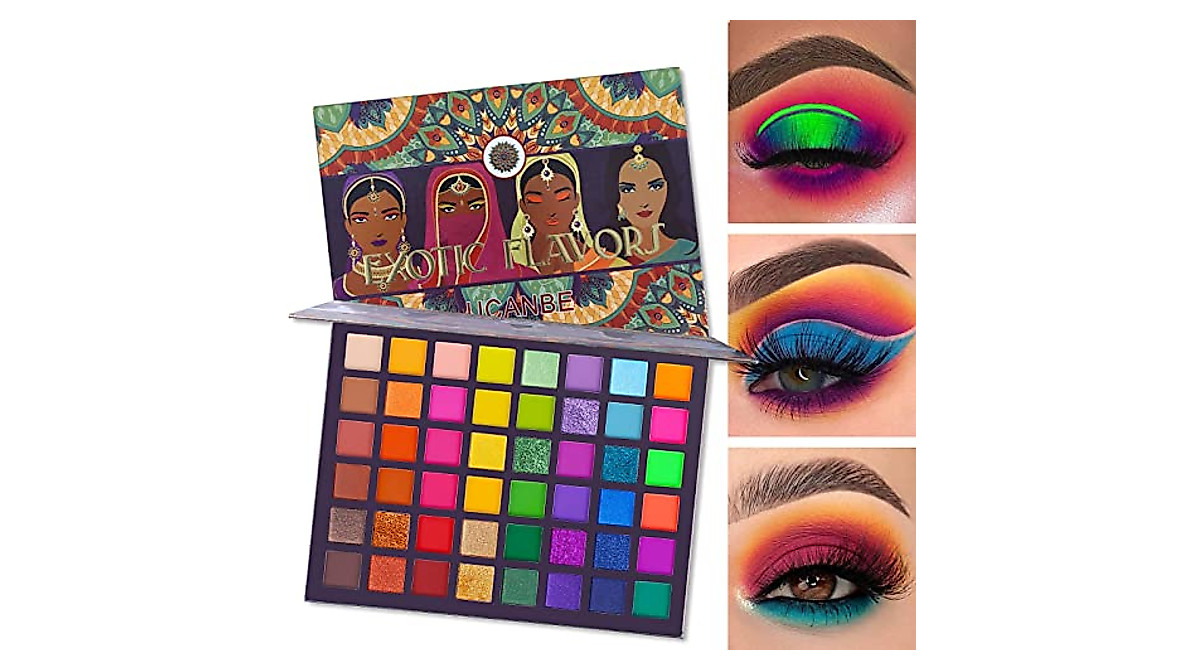 Exotic Flavors 48 Colors Eyeshadow Palette & Brush Set