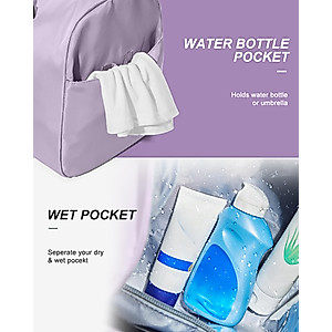 Gym Bag Womens Mens with Shoes Compartment and Wet Pocket Travel Duffel Bag for Women for Plane Sport Gym Tote Bags Swimming Yoga Waterproof Weekend Overnight Bag Carry on Bag Hospital Holdalls