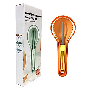 Lulong Pumpkin Carving Kit Tools Halloween, Professional Heavy Duty Carving Set, Stainless Steel Sculpting Tool Carving Knife for Halloween Decoration Jack-O-Lanterns, Gift for Halloween（3PCS