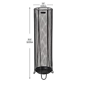 Mind Reader Umbrella Rack Stand For Canes Walking Sticks Umbrellas, Metal Mesh, Black