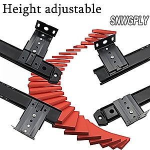 Side Mount Drawer Slides, Ball Bearing Slides, 1 Pair Heavy Duty Runners, Keyboard Tray Guides 35cm, Telescopic Guide Rail, for Desks and Computer Tables (size : Black, Size : 350mm/14inch) (Black 350