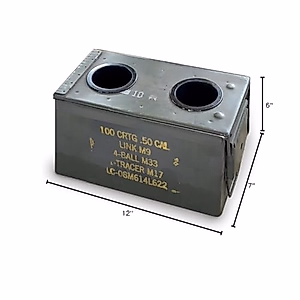 Military Ammo Can Center Console Cup Holder, Holds 2 Cups, Genuine OEM Used As is Container, Storage for Humvee Cab