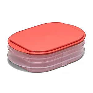 Tupperware Fridge Stackable Low 1pc - Pink, Modern Functional, 450ml
