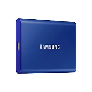 SAMSUNG SSD T7 Portable External Solid State Drive 1TB, Up to USB 3.2 Gen 2, Reliable Storage for Gaming, Students, Professionals, MU-PC1T0H/AM, Blue