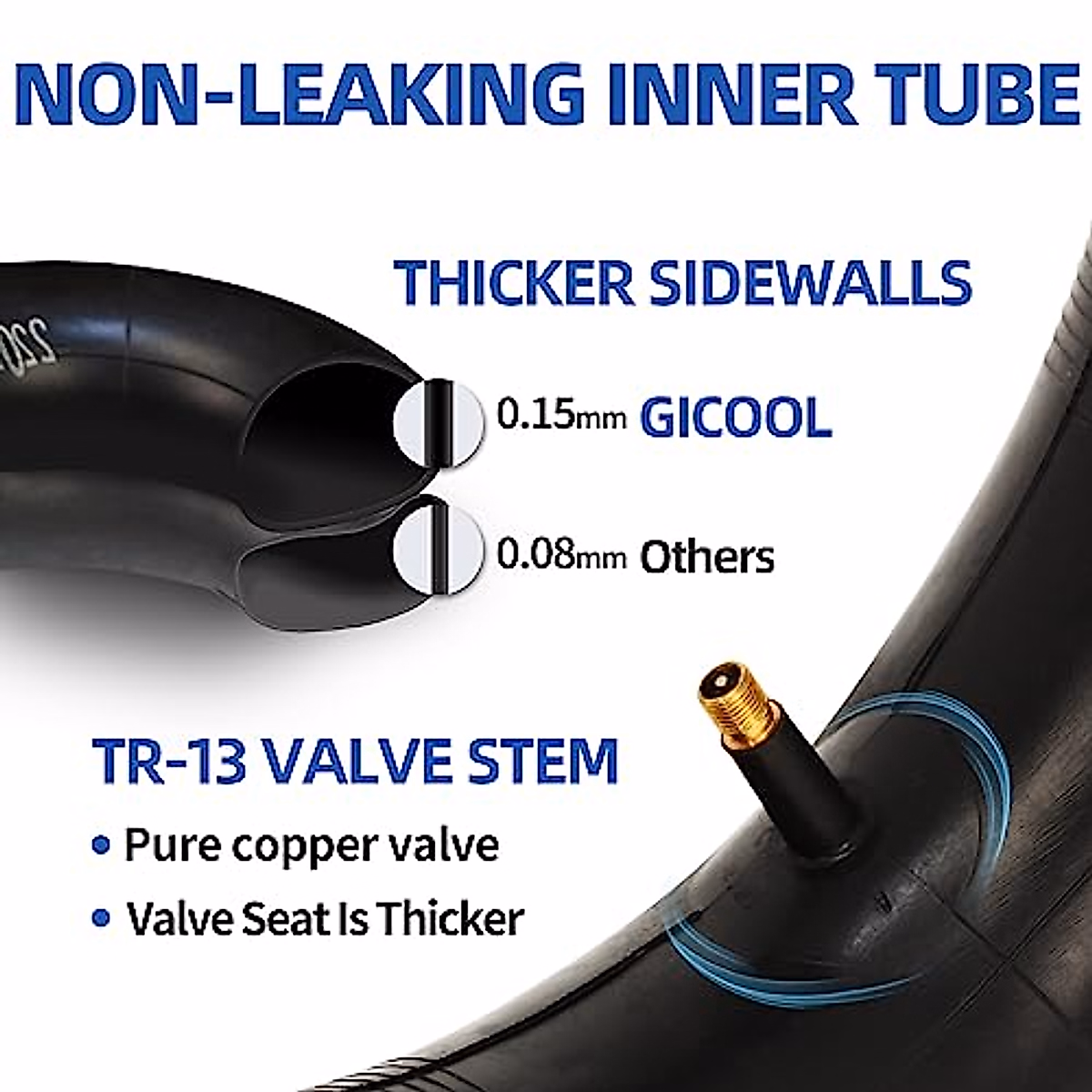 GICOOL 4.00-6 Replacement Tire and Inner Tube Set, 13" Heavy Duty Tire and Wheel, TR-13 Straight Valve Stem, for Wheelbarrow Trolley Dolly Garden Wagon Wheel Replacement, 1 Pack