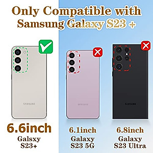 Loheckle for Samsung Galaxy S23 Plus Case for Women, Designer Square Cases for Samsung S23 Plus Case with Ring Stand Holder and Lanyard, Stylish Bees Luxury Cover for Galaxy S23+