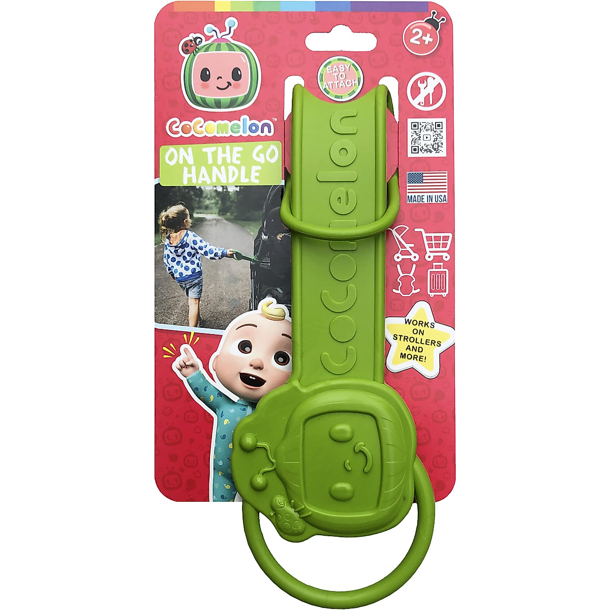 Tagalong Cocomelon Stroller Accessory for Child Safety | Toddler Must Have to Keep Kids Close | Toddler Travel Accessory - Links to Strollers, Backpacks, Shopping Carts - Disney Trip Essential