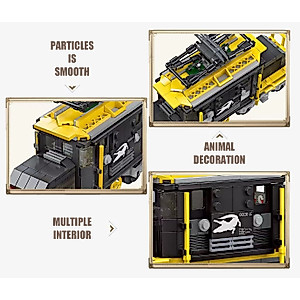 BDYDT Train Crocodile Locomotive Building Blocks Sets（669 Pieces） The Train Building Block Set restores The Iconic Crocodile Locomotive; Great Gift Idea for Train Enthusiasts Lovers