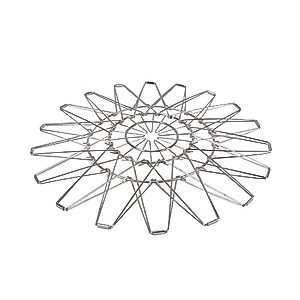 G&D GD Fruit Basket Stainless Steel Wire Fruit Bowl Vegetables Kitchen Utensil Holder Fruit Bowl Foldable Vegetable Tray Deformable Wire Fruit Basket and Serving Multipurpose for kitchen Living room