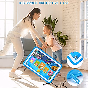 Kids Tablet, Trayoo 10.1 Inches Tablet for Kids, Android 11 2GB 32GB Toddler Tablet with Dual Camera, WiFi, Bluetooth ,Pre-installed App,Parent Control, Education, Games, Fit for Age 3-14