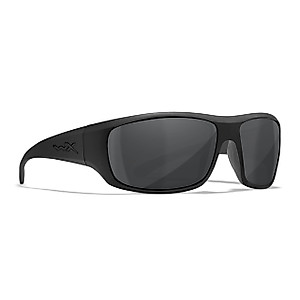 Wiley X WX Omega Sunglasses, Safety Glasses for Men and Women, UV Eye Protection for Shooting, Fishing, Biking, and Extreme Sports, Matte Black Frames, Tinted Lenses