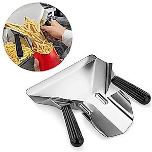 MGGi Stainless Steel Dual Handle French Fry Bagger Scoop Chip Popcorn Bagger Ice Candy Snacks Desserts Scooper with Removable Dual Handle - Right and Left Handle
