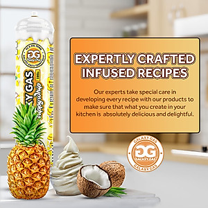 Galaxy Gas Pina Colada Flavor Whipped Cream Dispenser Cartridge Tank, Nitrous Oxide XL .95L 580 Gram, Whipped Cream Cartridge, N2O Charger Tank, 1 Cylinder