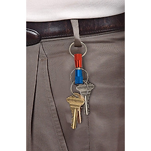 Lucky Line 3-Way Pull Apart Keychain,1 Pack, Red, Blue and Silver (71701)