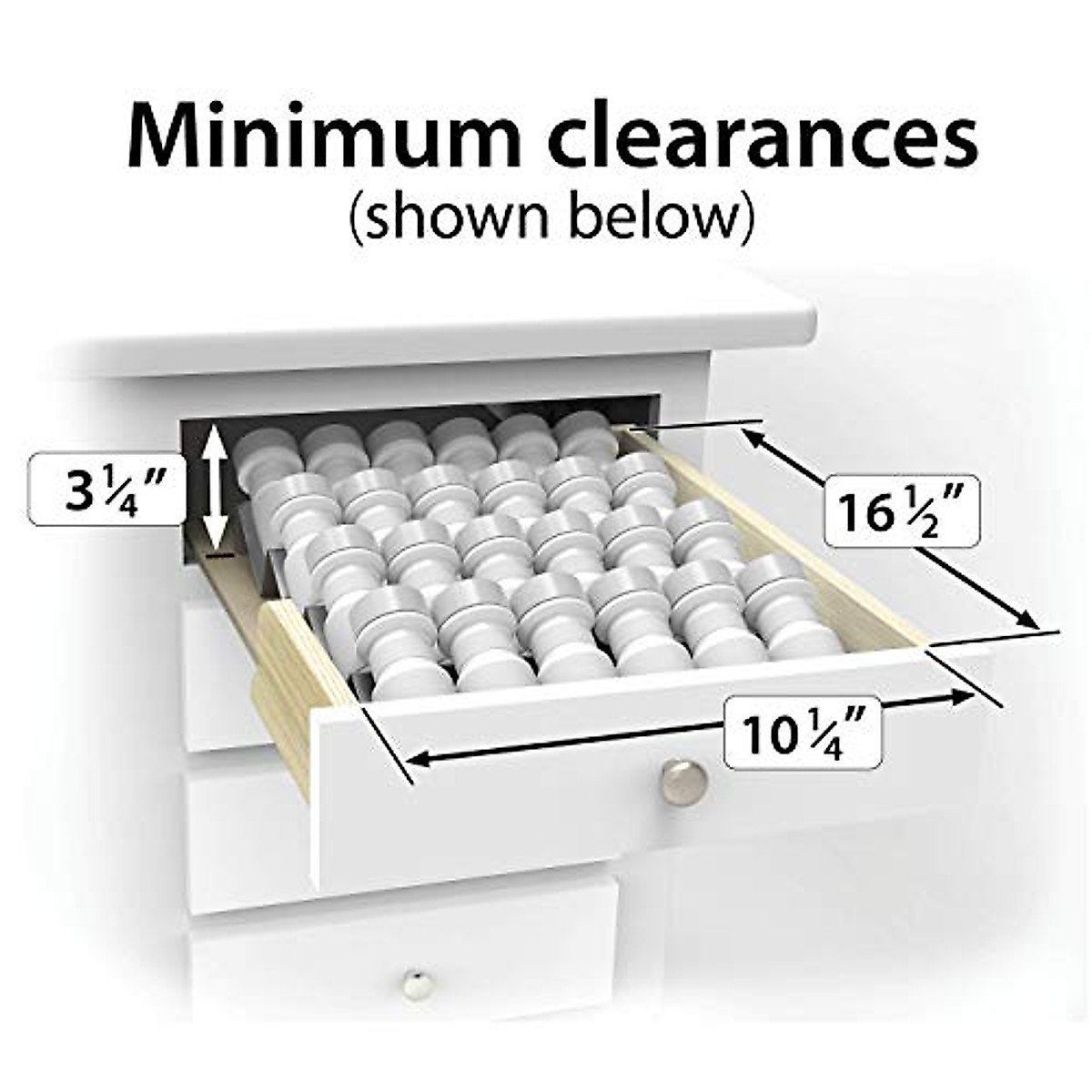 Lynk Professional® Spice Drawer Organizer - Heavy Gauge Steel 4 Tier Spice Rack - Drawer Insert Tray for Spice Jars, Herbs and Seasoning - Kitchen Cabinet Drawer Storage - Silver Metallic, Medium
