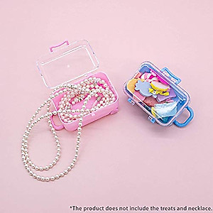 AUEAR, Cute Mini Travel Hard Suitcase Box Reception Gift Box Fit Suit for Wedding Decoration (Pink & Blue, 2-Pack)