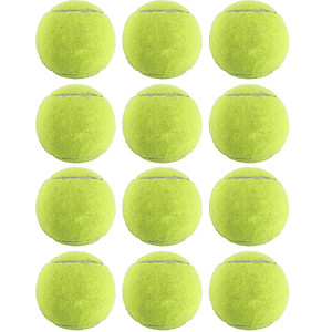 Magicorange Tennis Balls, 12 Pack Advanced Training Tennis Balls Practice Balls, Pet Dog Playing Balls, Come with Mesh Bag for Easy Transport, Good for Beginner Training Ball (Green)