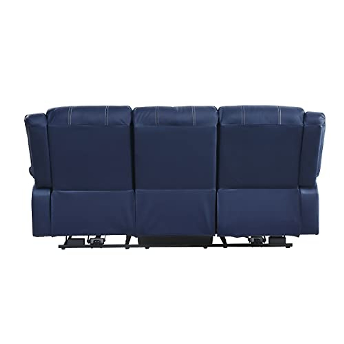 Elountik Modern Zuriel Power Motion Reclining Sofa with Tight Back & Seat Cushion,Tight Pillow Top Arm, Recliner Sofa with Motion Reclining Mechanism for Living Room, Blue PU, Sofa