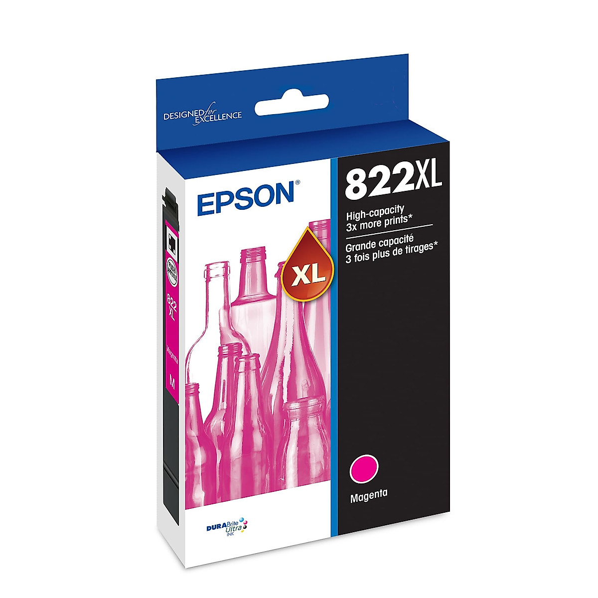 EPSON T822 DURABrite Ultra Ink High Capacity Magenta Cartridge (T822XL320-S) for Select Epson Workforce Pro Printers