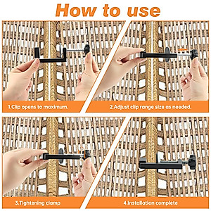 4PCS Outdoor Furniture Clips, Adjustable Patio Furniture Clips, Outdoor Furniture Clips for Wicker Sectional, Couch Connectors to Make Sectional Stay, Keep Sectional Couch Together