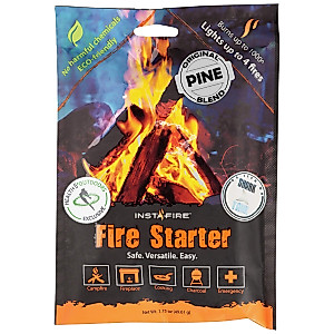 Instafire Insta-Fire Original Blend Granulated Fire Starter, All Natural, Eco-Friendly, Lights Fires in Any Weather 1.75oz Pouches (6 Packs)