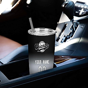 Custom Car Tumbler,Tumblers Stainless Steel 20.8oz,Personalized Baseball Cup,Sports Travel Coffee Mug,Customized Presents Gifts for Mother's Day Friends Fan Players Coach Lovers,Custom Number and Name
