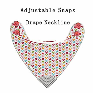 Baby Bibs Bandana Drool Bibs with Teether 4 Pack for Infant, Boys, Girls, Unisex 100% Cotton Drooling Bibs Soft and Absorbent (Colored owl)