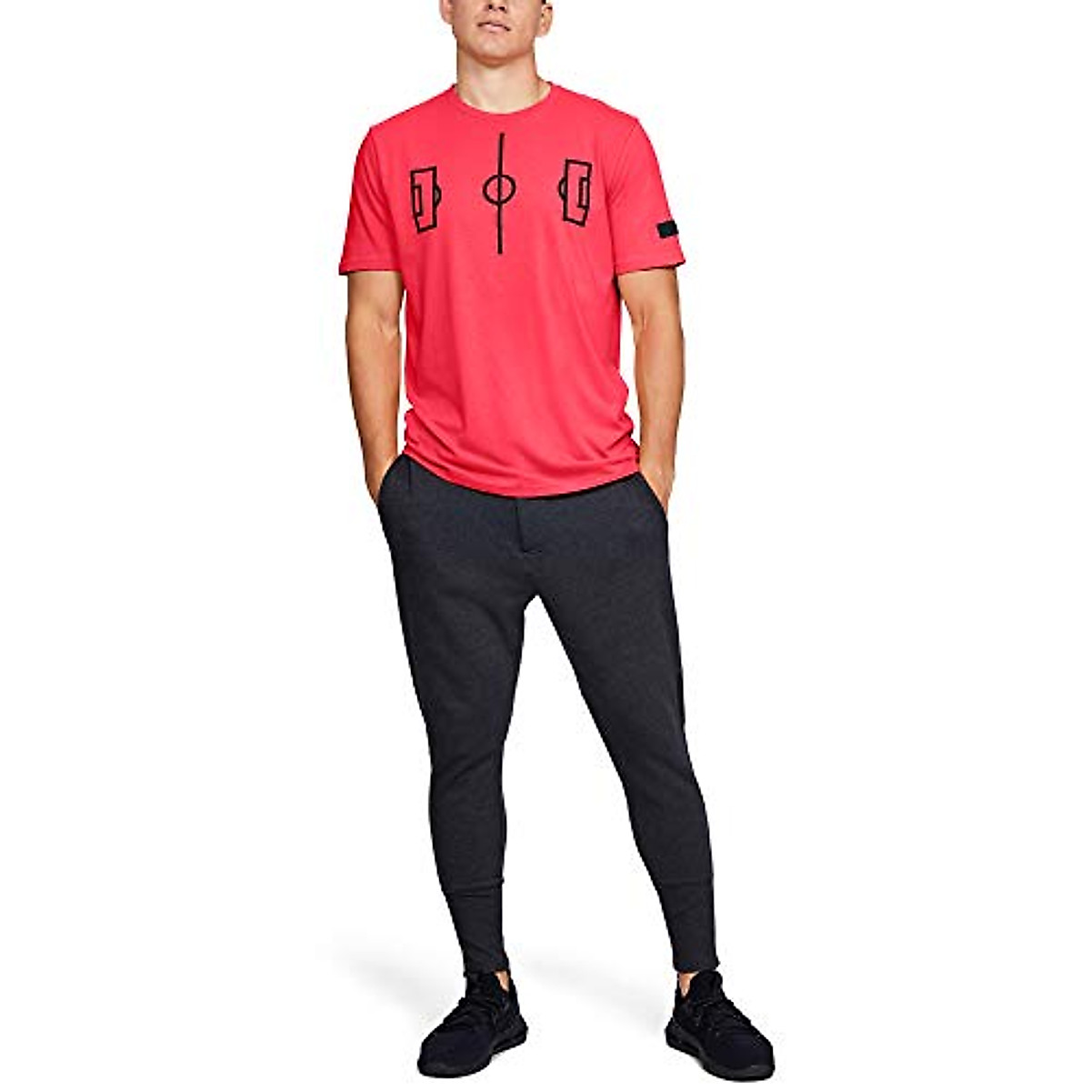 Under Armour Field T-shirt, Beta (628)/Black, XX-Large