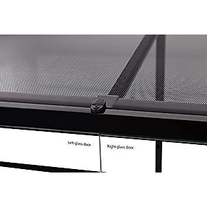 TRIXIE 41 Gallon Glass Terrarium, Double Hinged Doors, Mesh Top, Waterproof Base, Black